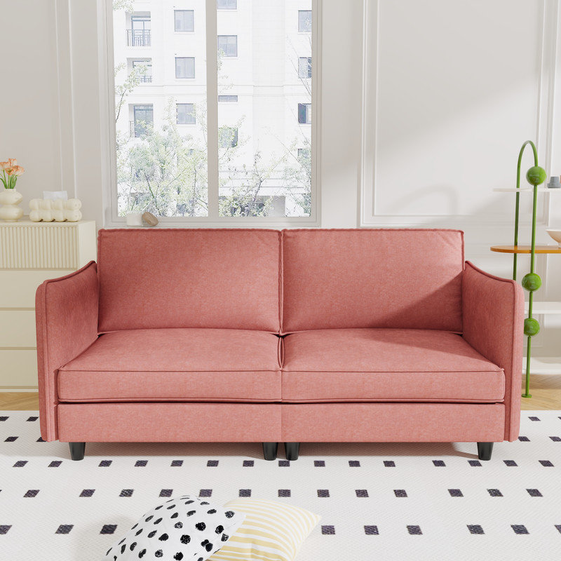 Latitude Run® Mid-Century Modern Loveseat Sofa - 2-Seater Compact Couch ...