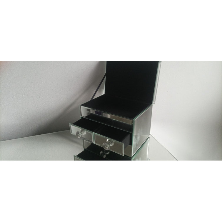 Canora Grey Crushed Diamond Mirrored Jewelry Box | Wayfair.co.uk