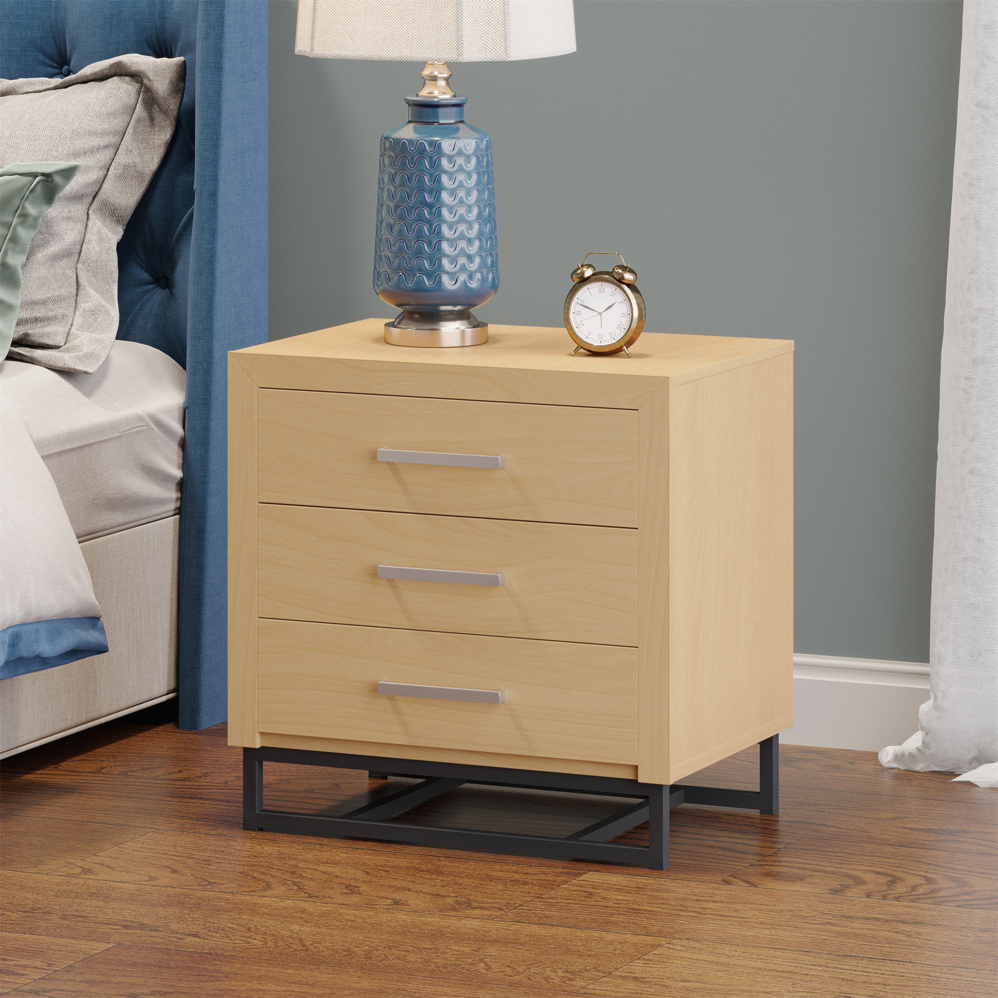 Latitude Run® Stylish Three-Drawer Chest For Home Decor, Enhancing ...