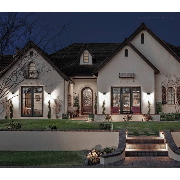 Crosslight Bronze Solar Powered Integrated LED Fence Post Cap Pack ...