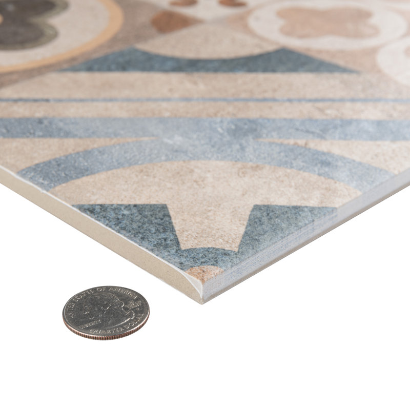 Merola Tile Cazorla Deco 12" x 12" Porcelain Patterned Singular Floor ...