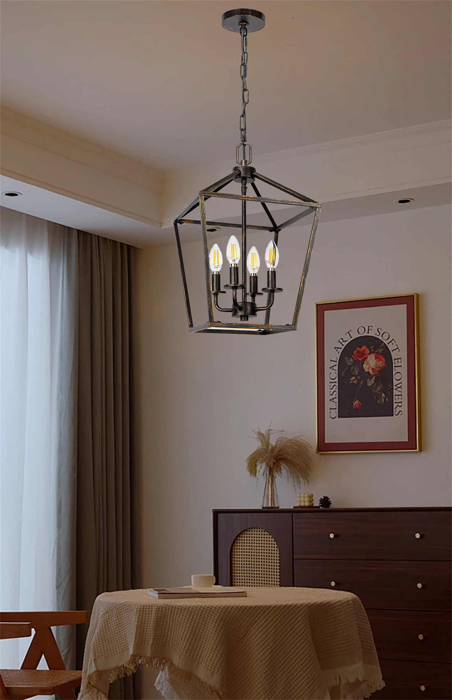 Ophelia & Co. Rustic Lantern Chandelier, Country Style Pendant Light ...