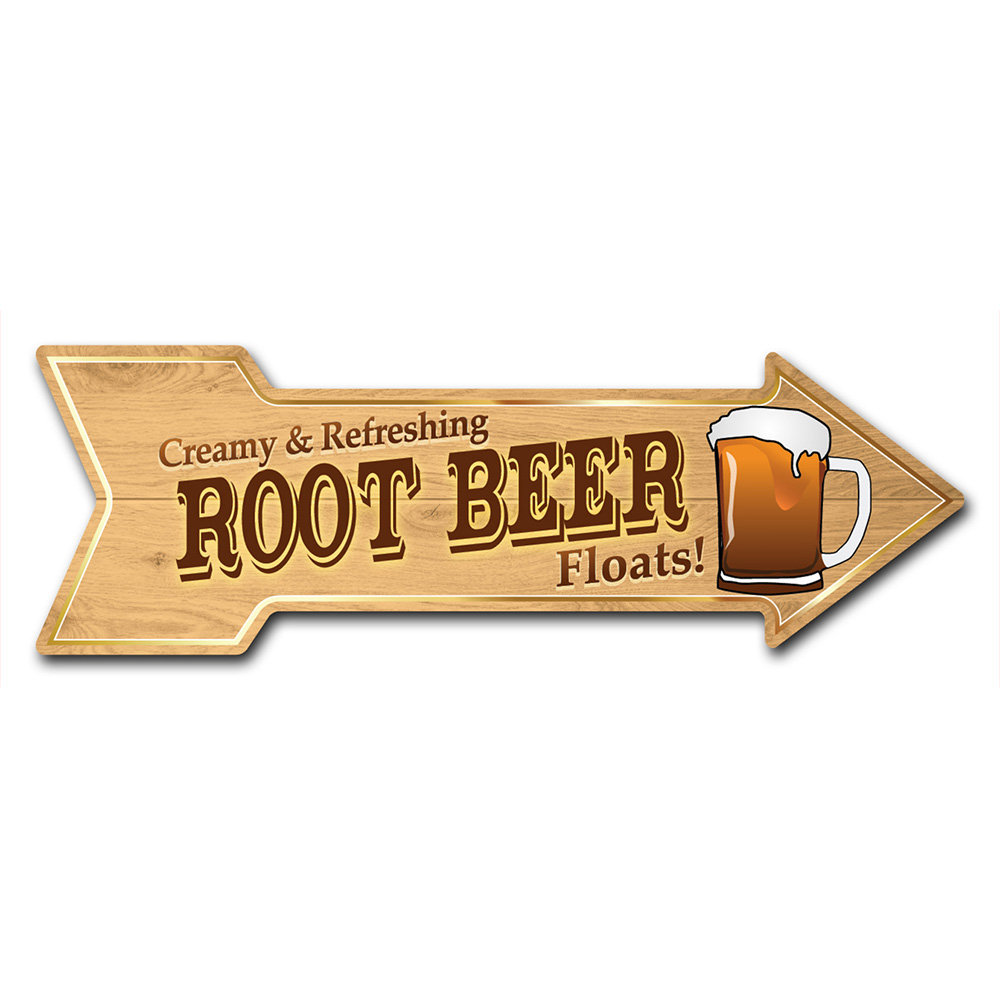 SignMission Decal-999640_Root Beer Arrow Decal Funny Home Décor 18 ...