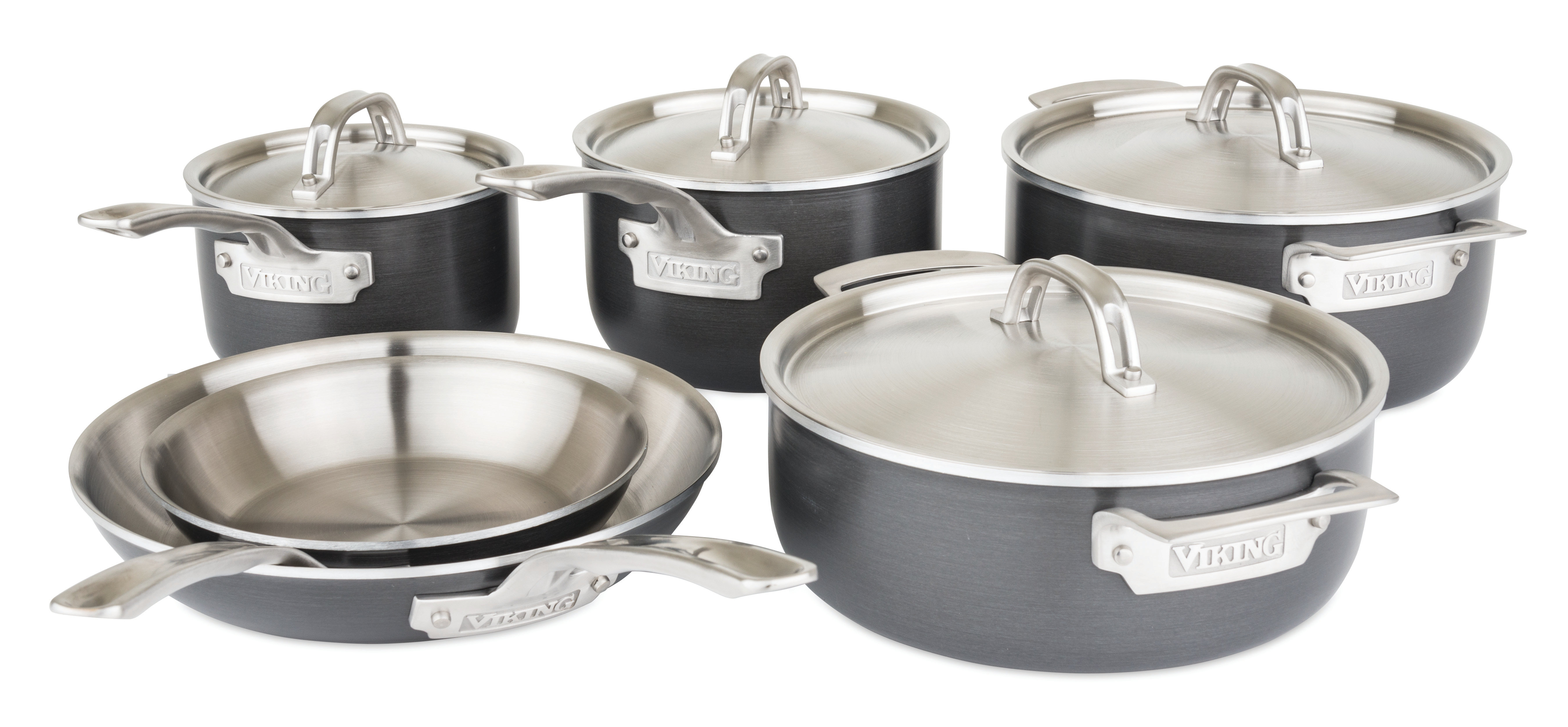 Viking 5-Ply 10-Piece Hard Anodized and Stainless Steel Cookware Set ...
