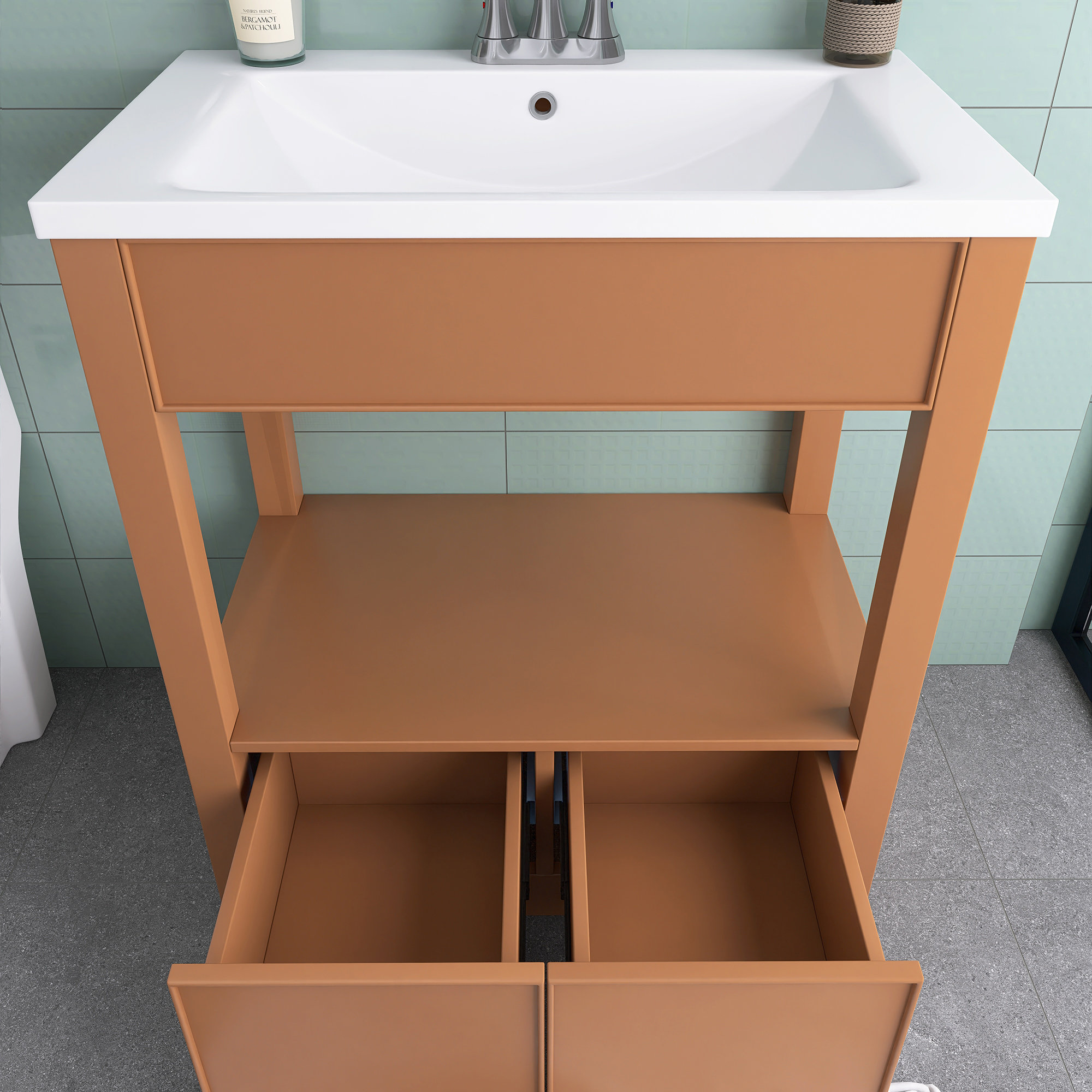 Ebern Designs Jazay 30'' Free Standing Single Bathroom Vanity with ...