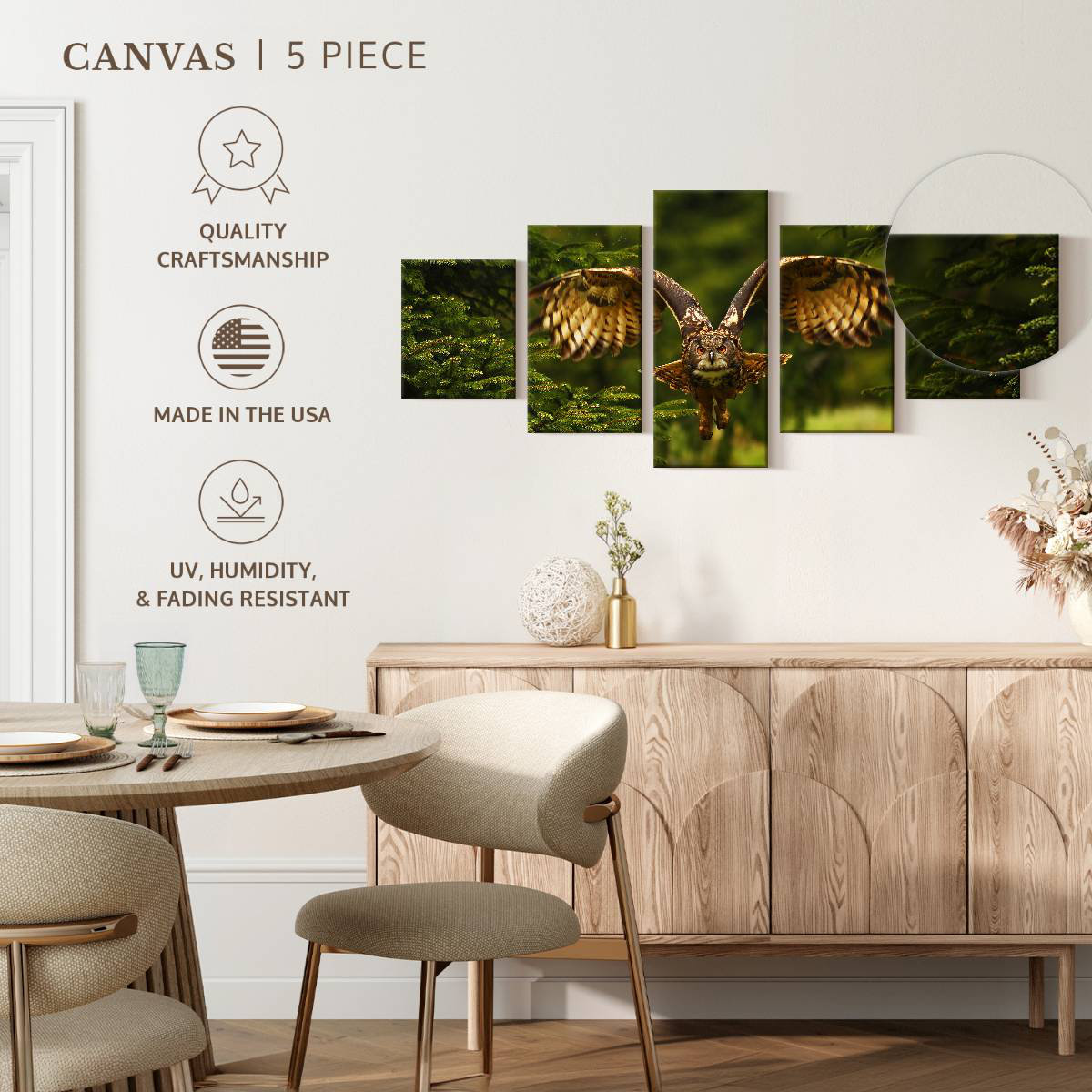 Ebern Designs Flying Eurasian Owl | Wayfair