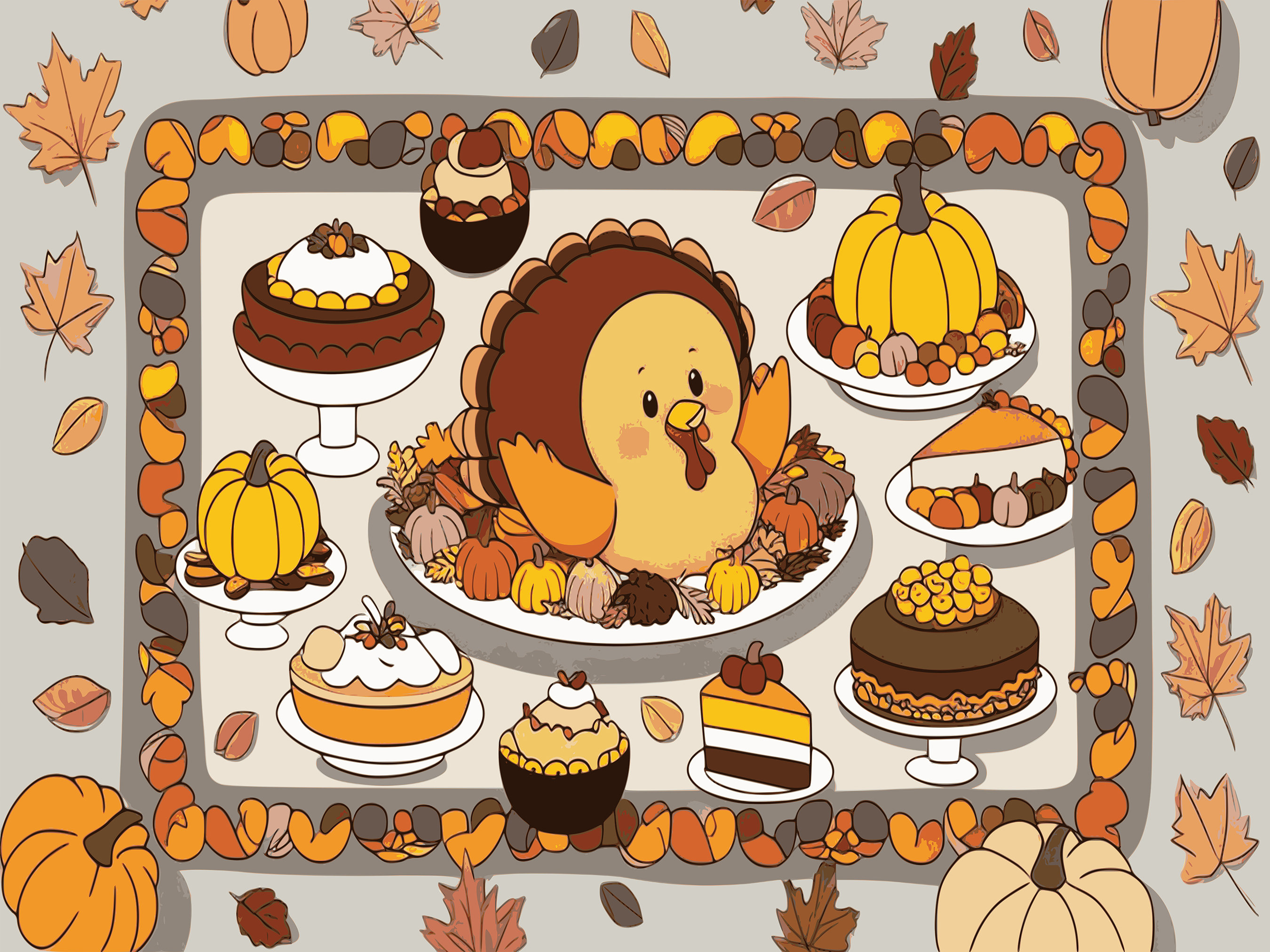 The Holiday Aisle® Thanksgiving Fall Season Holiday Rug | Wayfair
