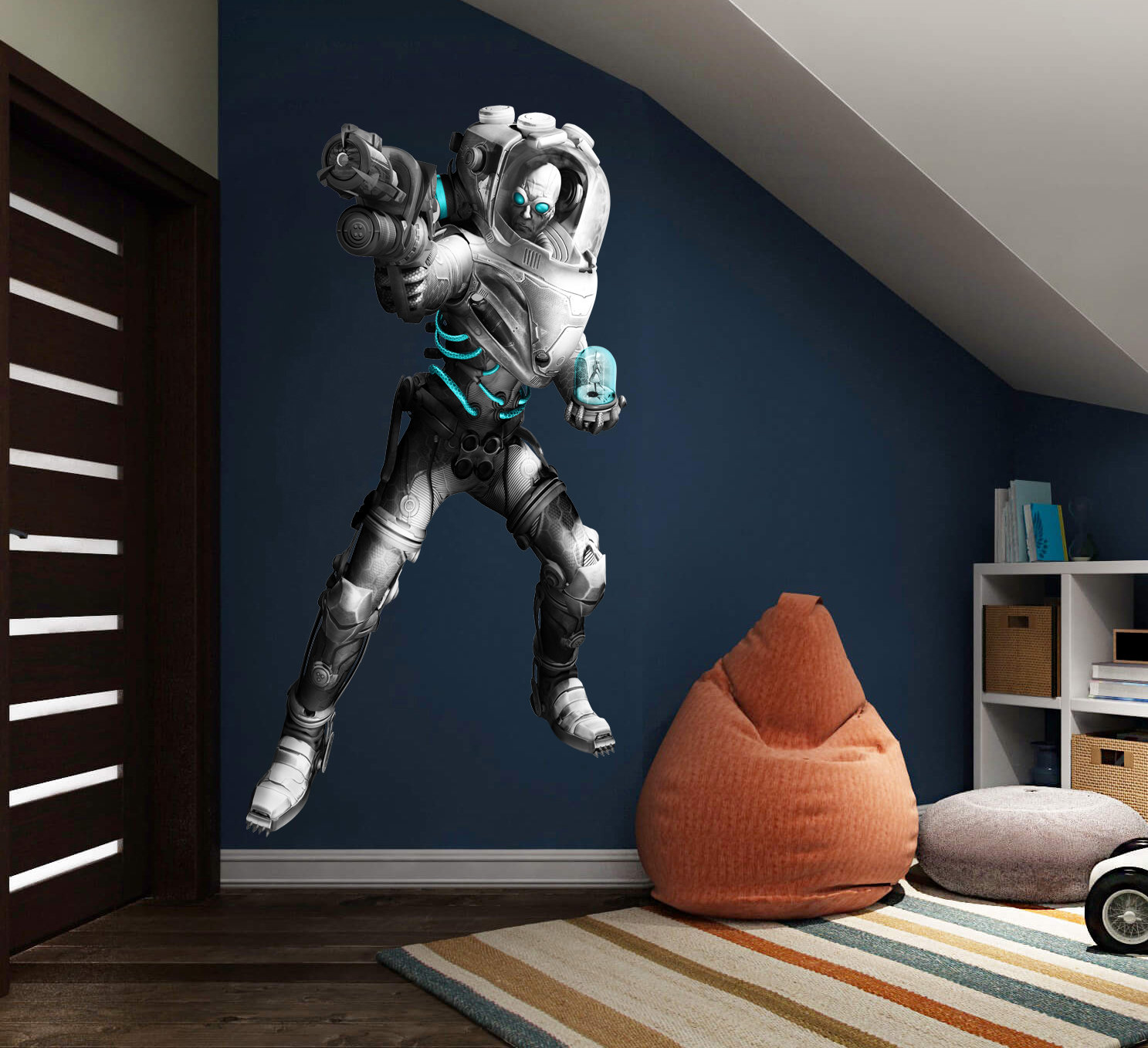 Trinx Alien Wall Decal Extraterrestrial Wall Sticker Alien Robot Modern ...