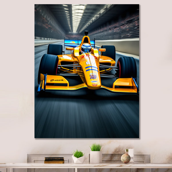 Latitude Run® Speedway Formula Car Rush III - Sports Wall Art Prints ...