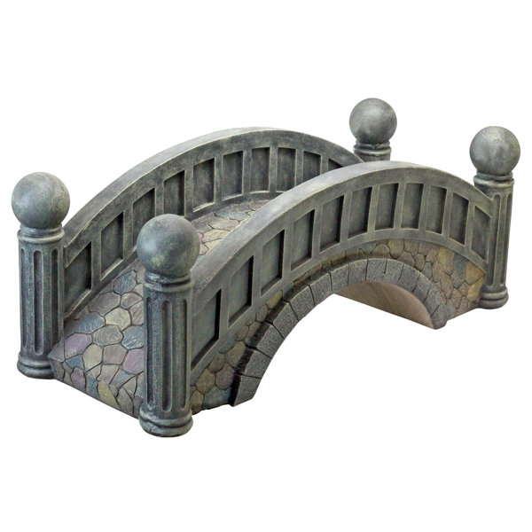 Design Toscano The Halfpence Cobble Stone Bridge Statue & Reviews | Wayfair