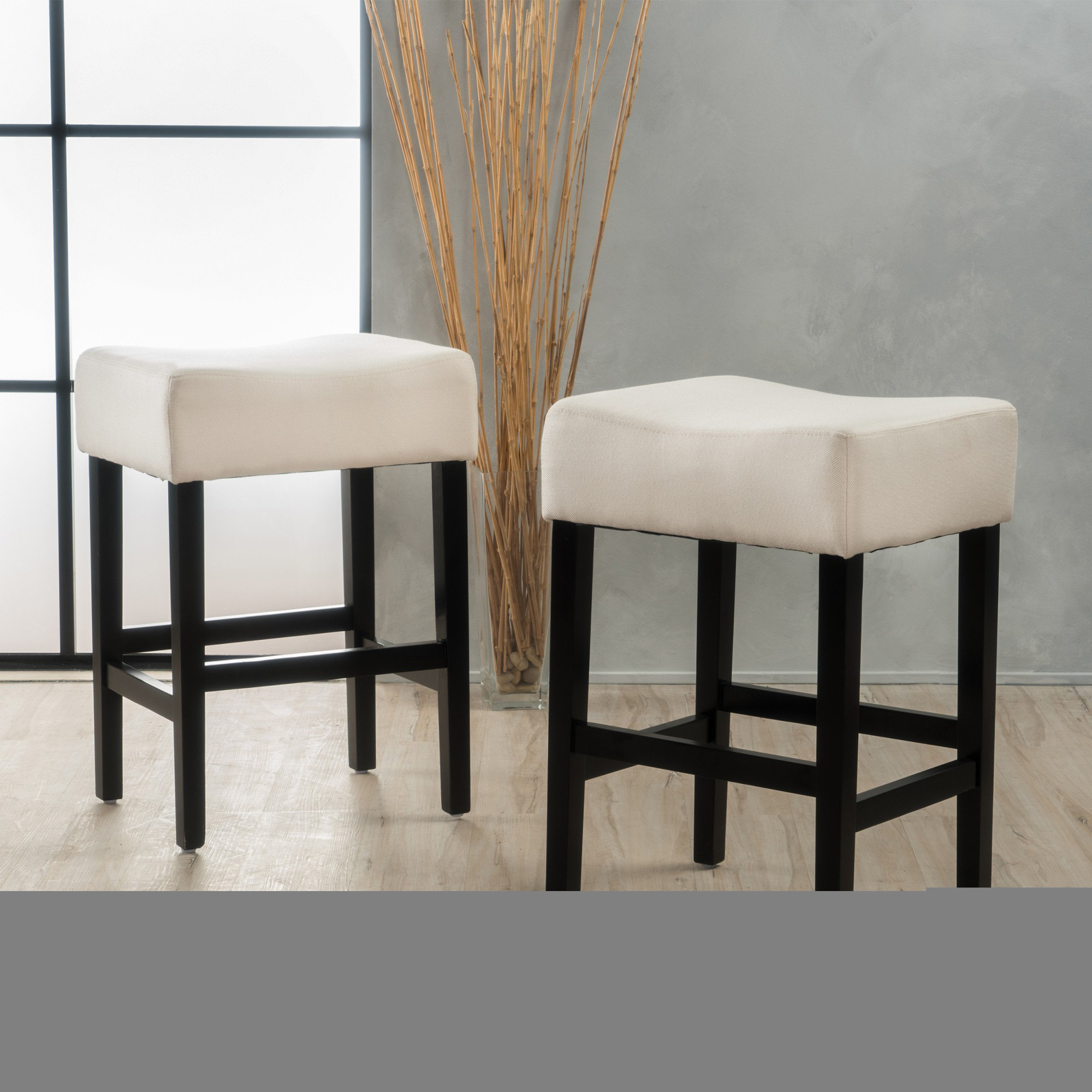 Latitude Run® Modern Design Bar Stools with Nailhead Trim (Set of 2 ...
