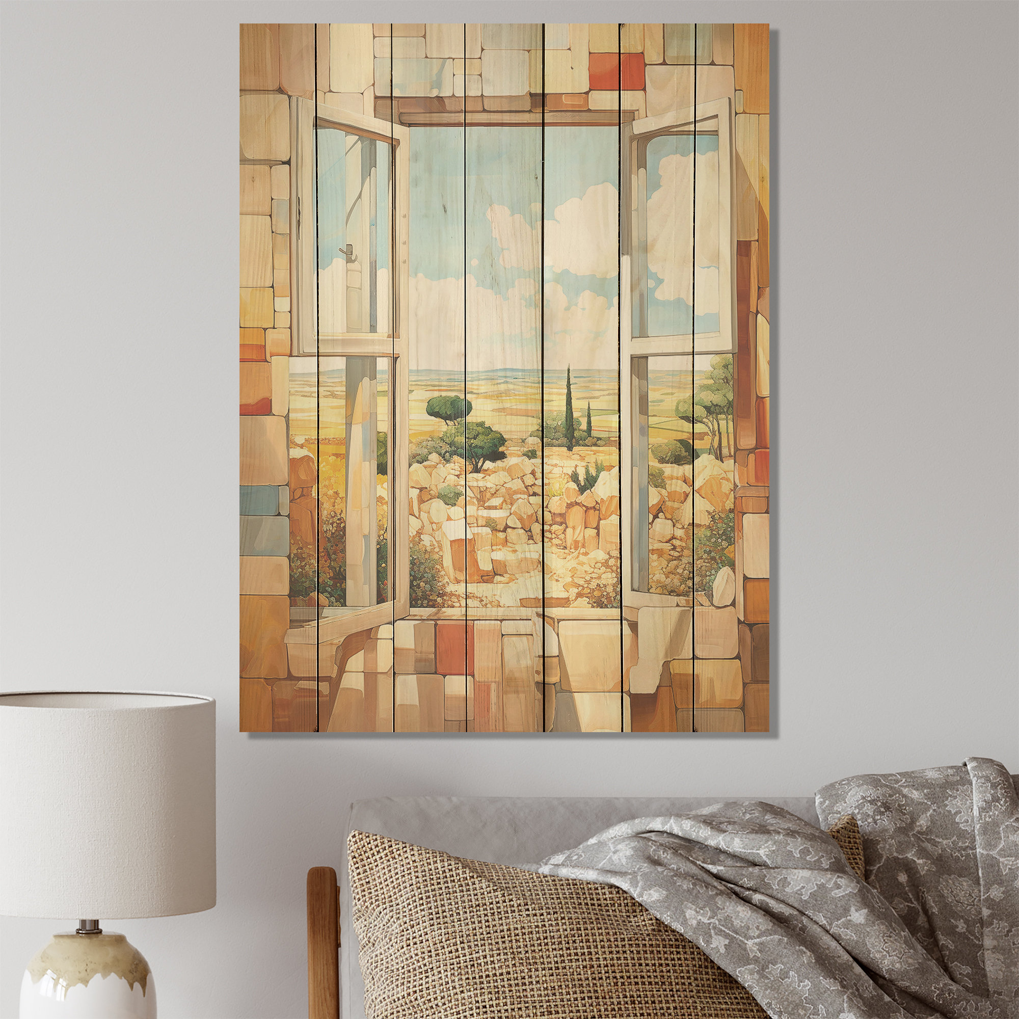 Winston Porter Cubist Countryside Farm Windows I - Farmhouse Windows On ...