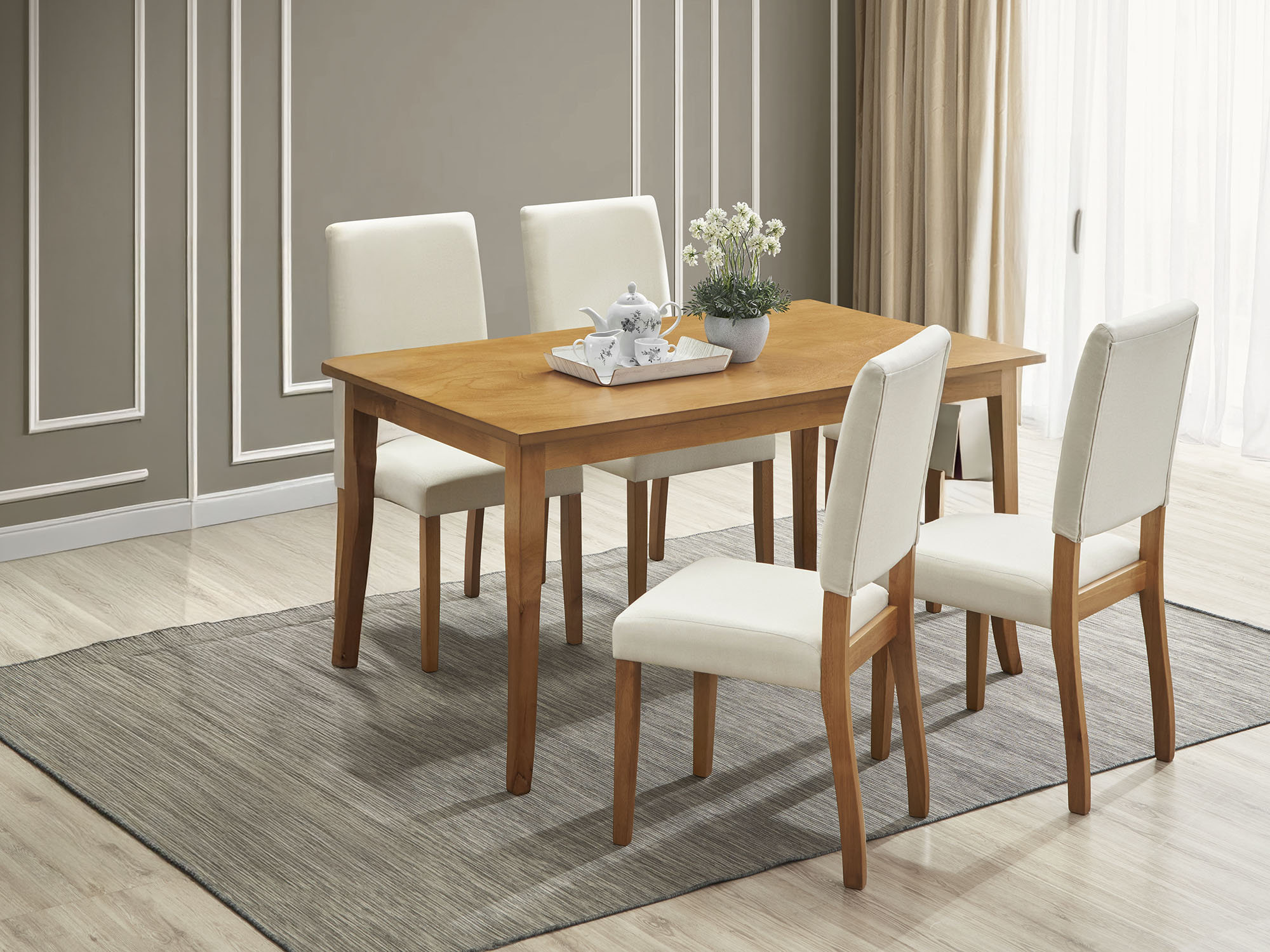 Winston Porter Maez Compact Teak 5-Piece Dining Set | Wayfair