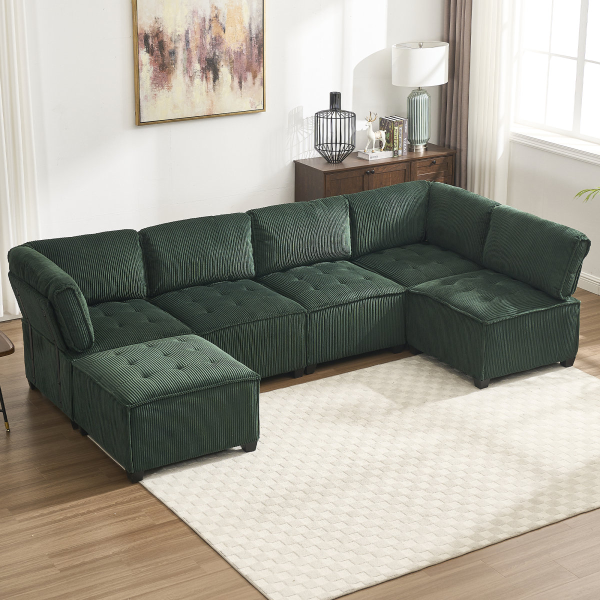 August Grove® United We Win Modular Sectional Sofa U Shaped Modular ...