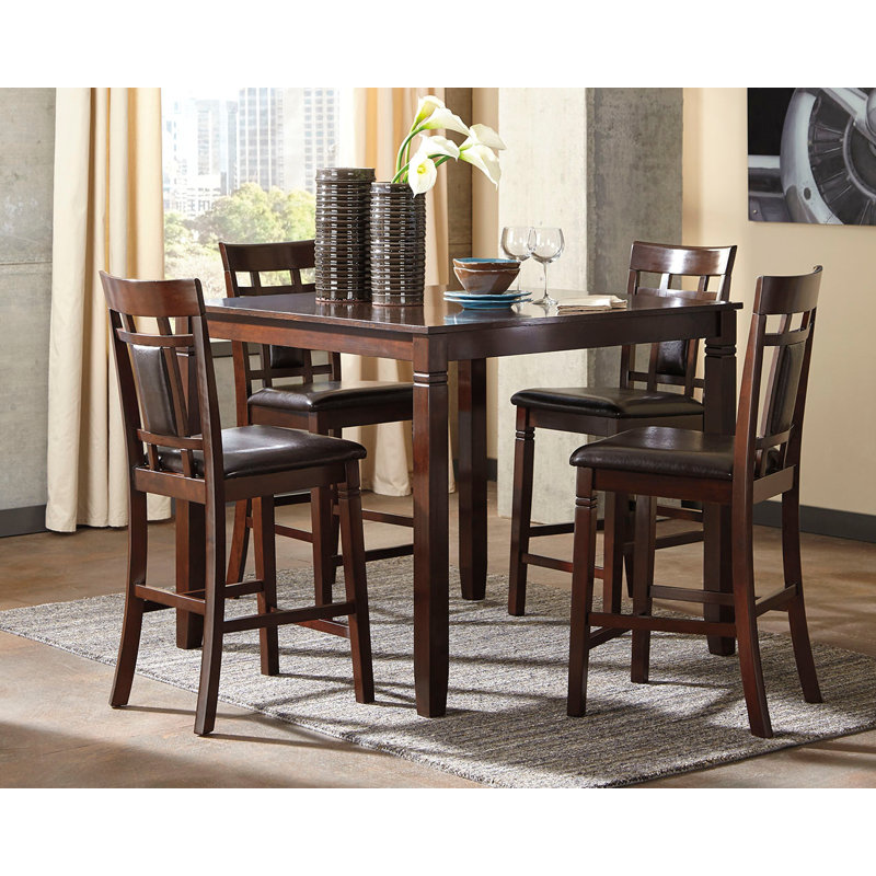 Lark Manor™ Bennox Counter Height Dining Table and Bar Stools (Set of 5 ...