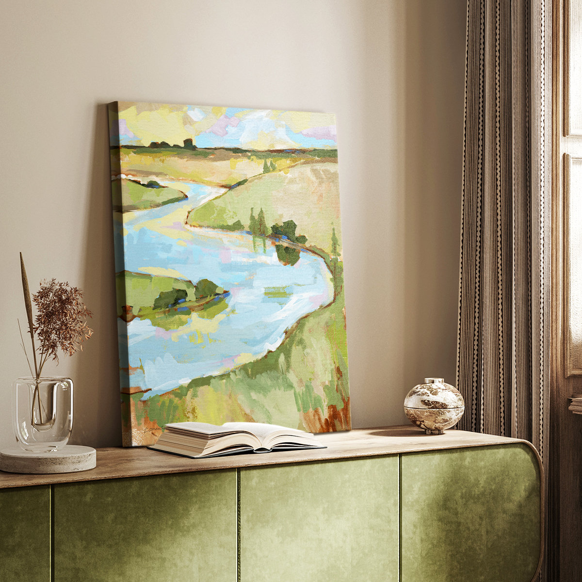 Lark Manor™ Upriver I -Gallery Wrapped Cavas | Wayfair