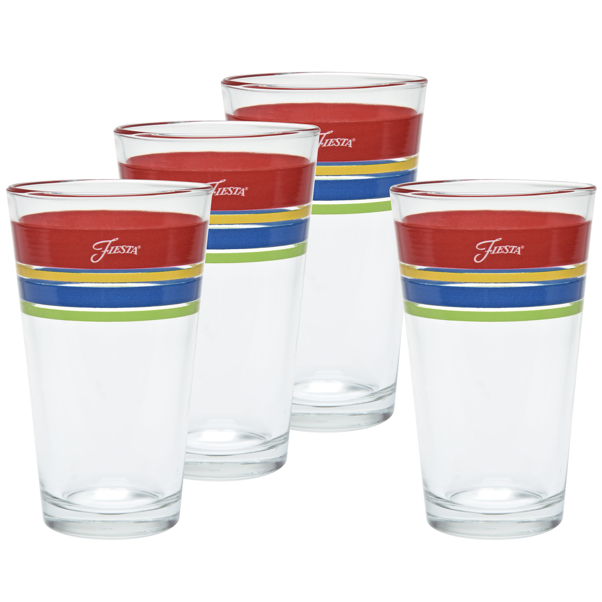 Fiesta® Edgeline 4pc Cooler Glass Set. 16 oz. | Wayfair