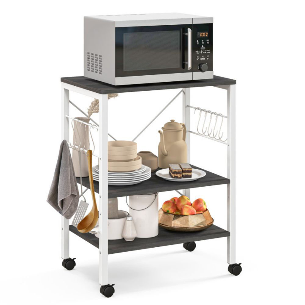 Hokku Designs 3-Tier Kitchen Baker's Rack Microwave Oven Storage Cart ...