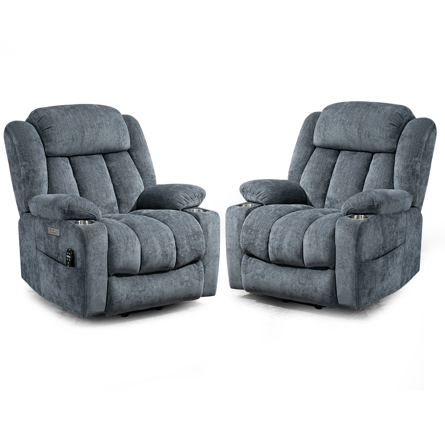 Hokku Designs Saiqa Power Lift Chair Recliners With Massage Heating ...