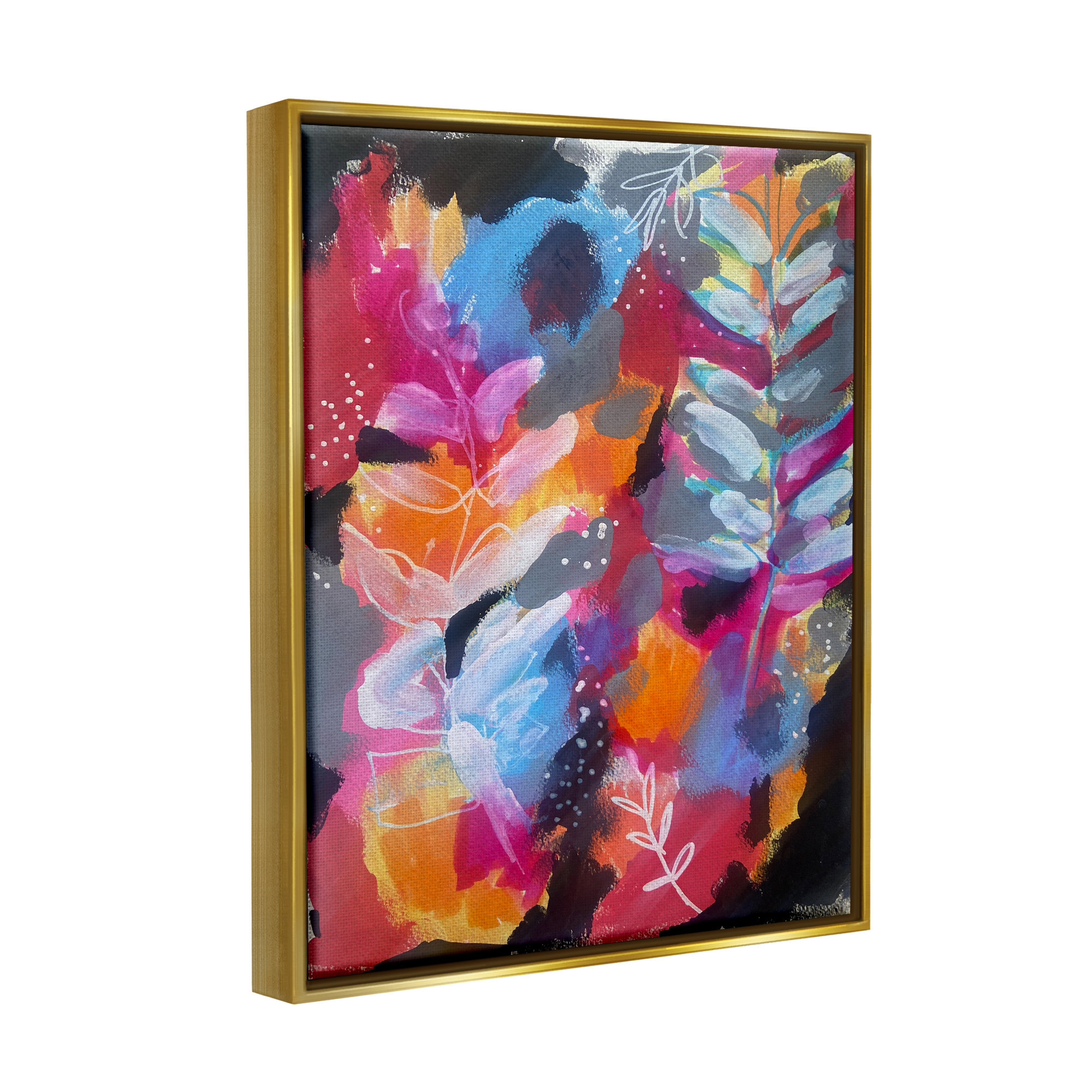 Stupell Industries Abstract Fern Leaves On Canvas by Deborah Velasquez ...