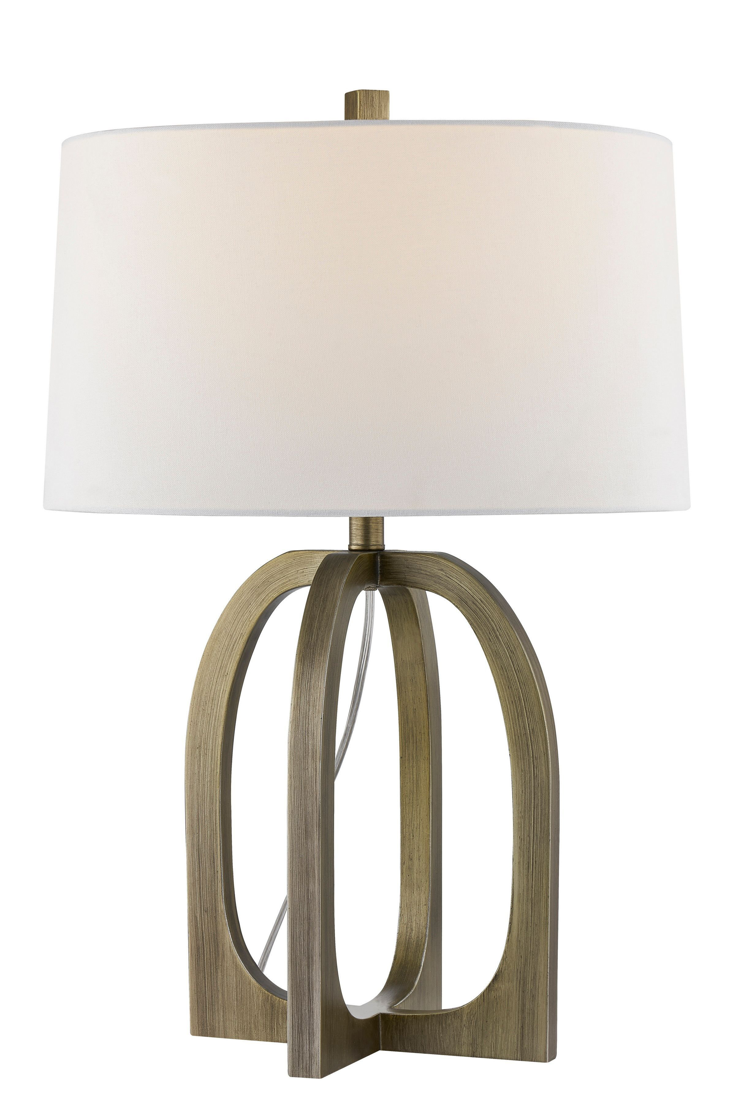 Lark Manor Thirza 27" Table Lamp with Fabric Shade, Gold (Set of 2 ...