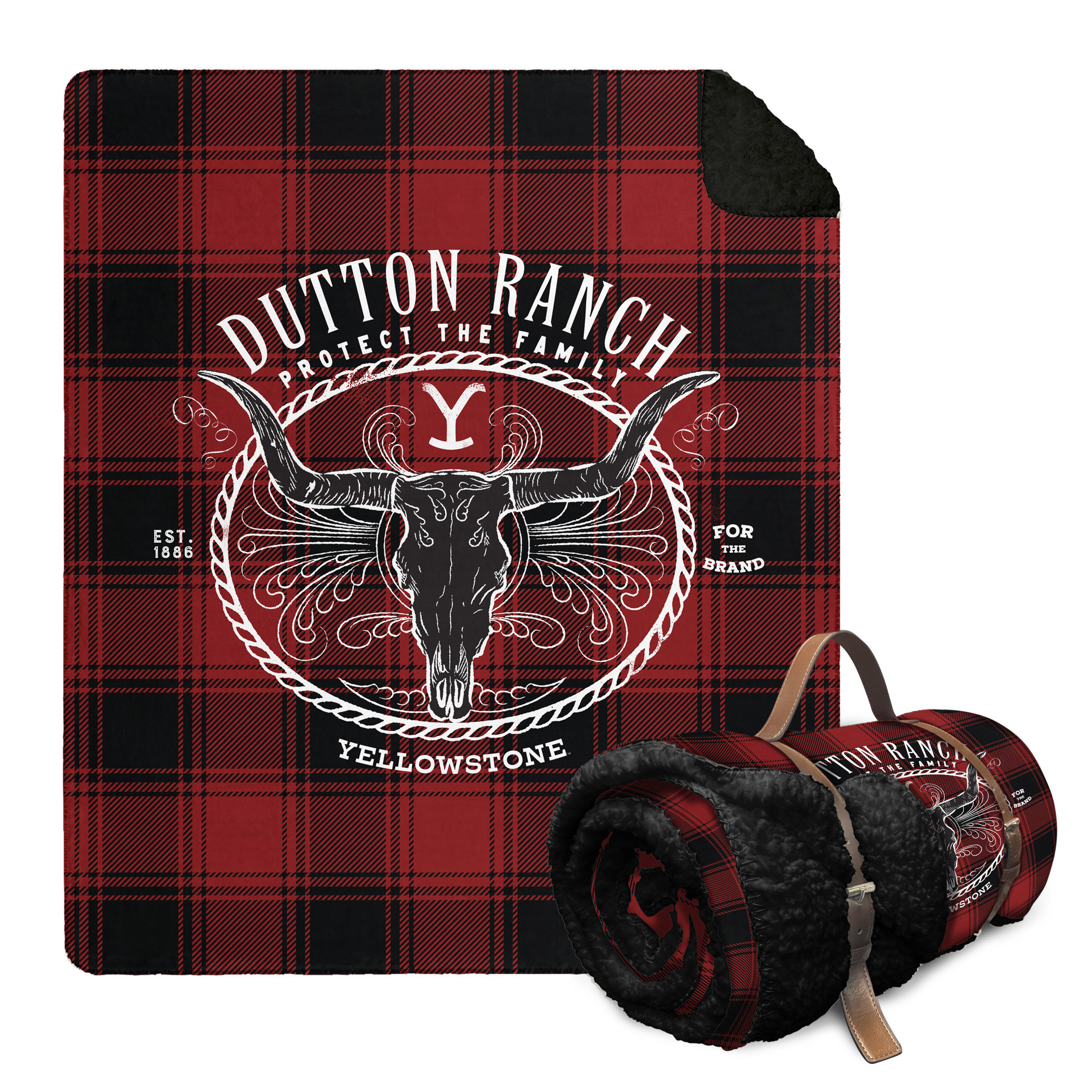 Northwest Paramount Yellowstone Protect The Family Silk Touch Sherpa ...