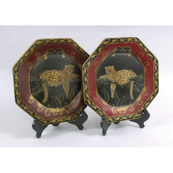 AA Importing 2-Piece Leopard Decorative Plate Set & Reviews - Wayfair ...