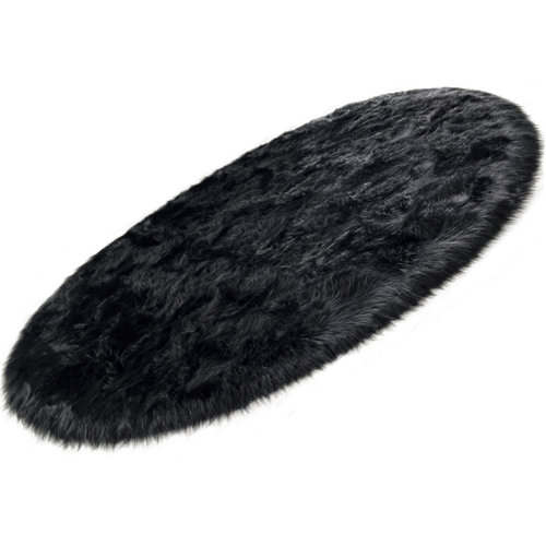 Everly Quinn Mar Vista Faux Sheepskin Solid Color Rug | Wayfair