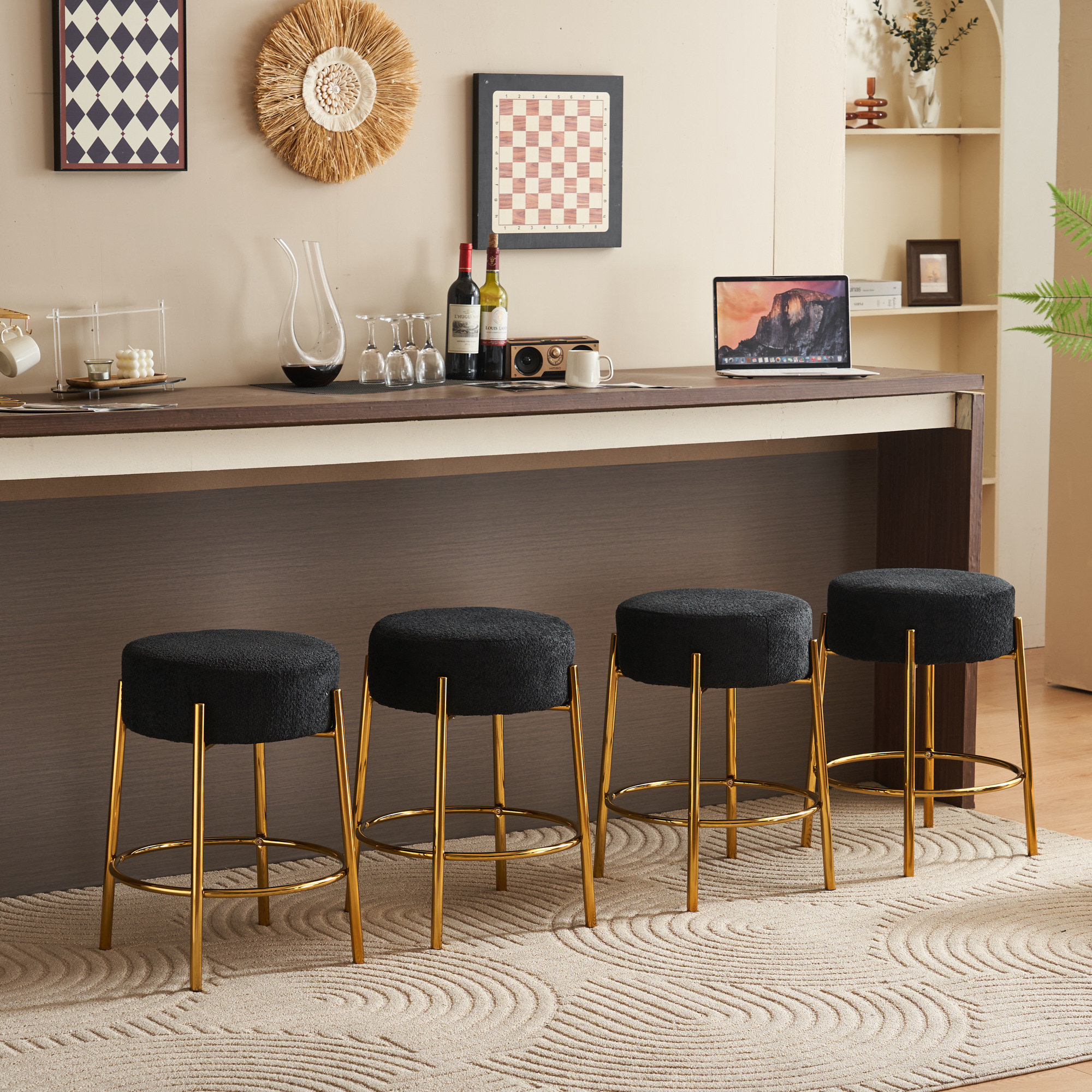 Everly Quinn Round Bar Stools | Wayfair
