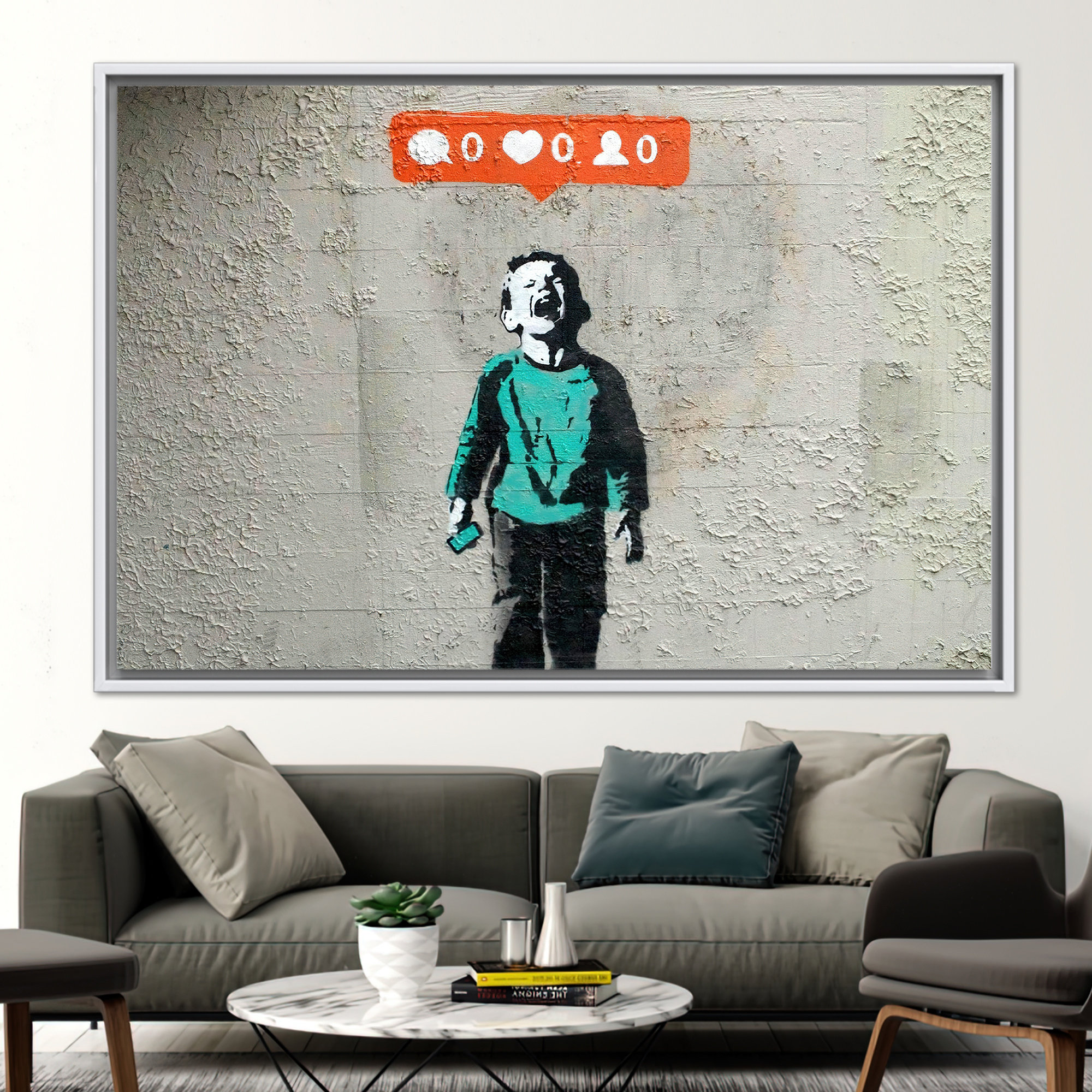 Trinx Children Banksy Art Canvas, Nobody Like Me Printed, Banksy Boy ...