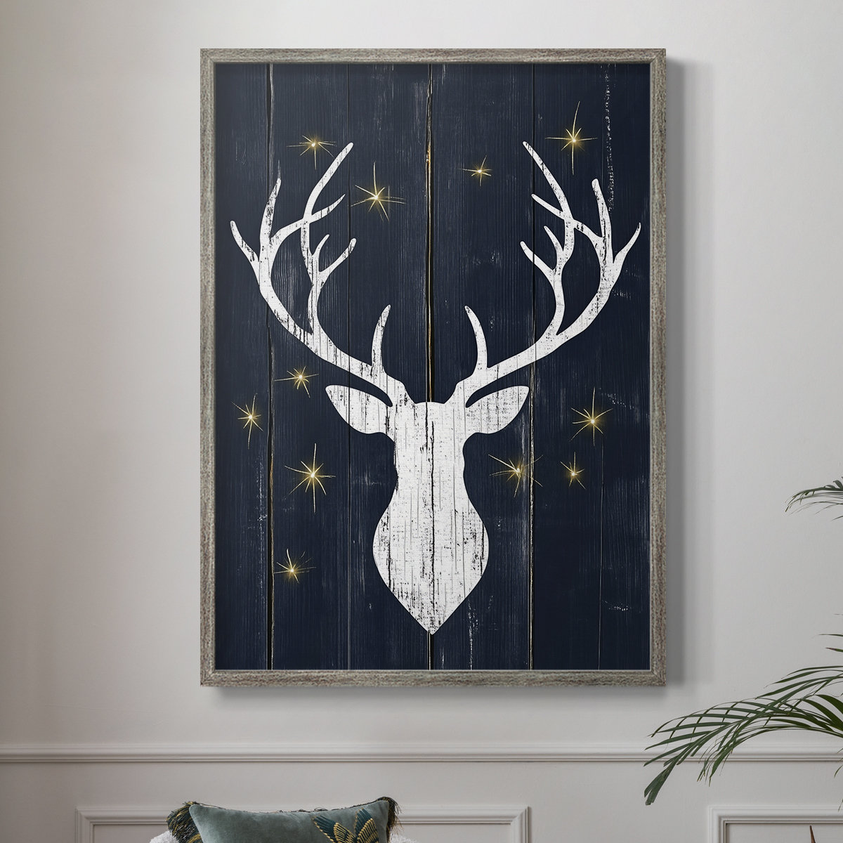 The Holiday Aisle® Christmas Holiday Art CXLVIII Framed Print - Solid ...