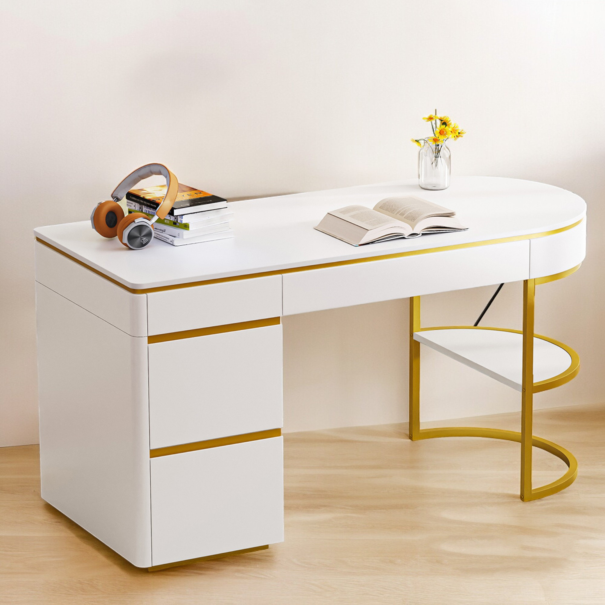 Mercer41 Ernaldus Arch Desk | Wayfair
