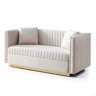 Mercer41 Contemporary Vertical Channel Tufted Velvet Sofa Loveseat ...