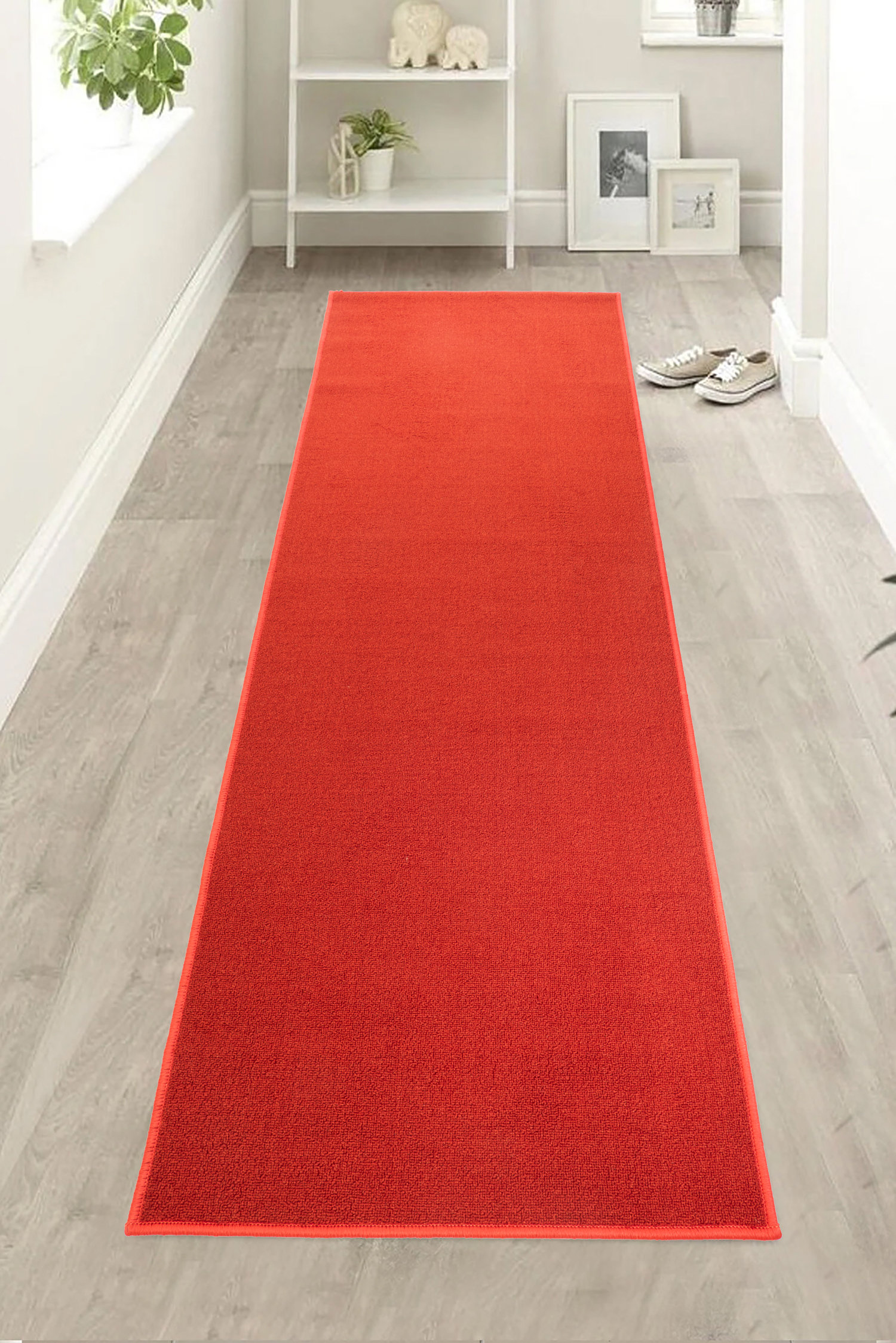 World Menagerie Washable Anti Slip Low Profile Solid Red Color Custom ...