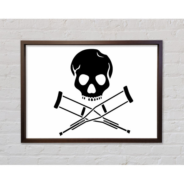 Bright Star Jackass Skull N Bones B N W - Single Picture Frame Art ...