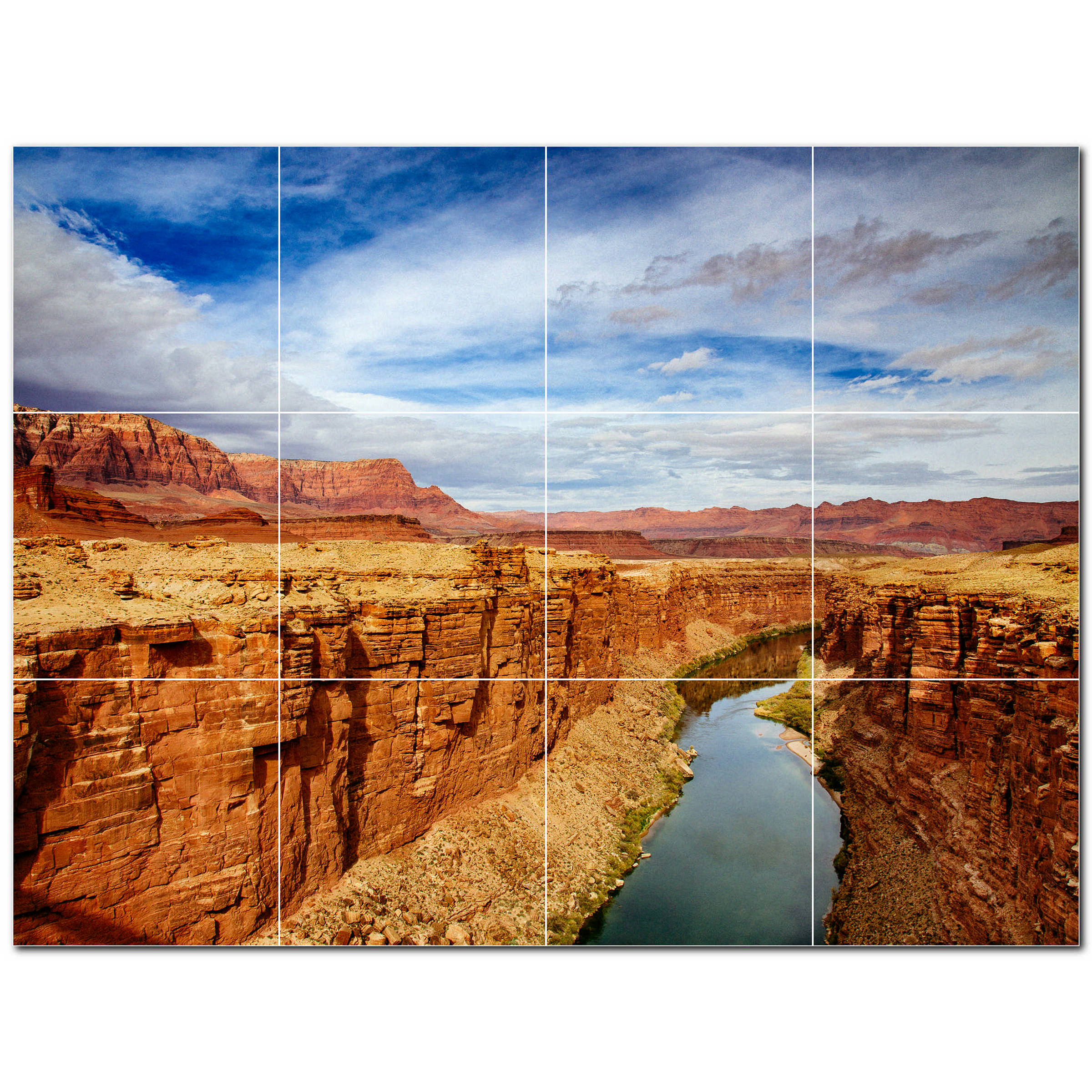 Picture-Tiles.com 17" x 12.75" Ceramic Canyon Photo Decorative Mural ...