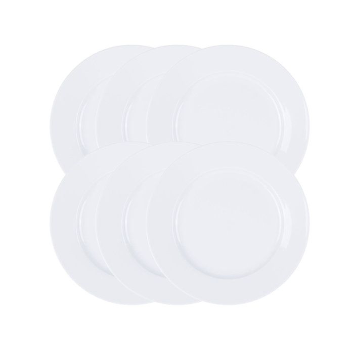 Our Table 8'' Porcelain China Salad/Dessert Plate - Set of 6 | Wayfair