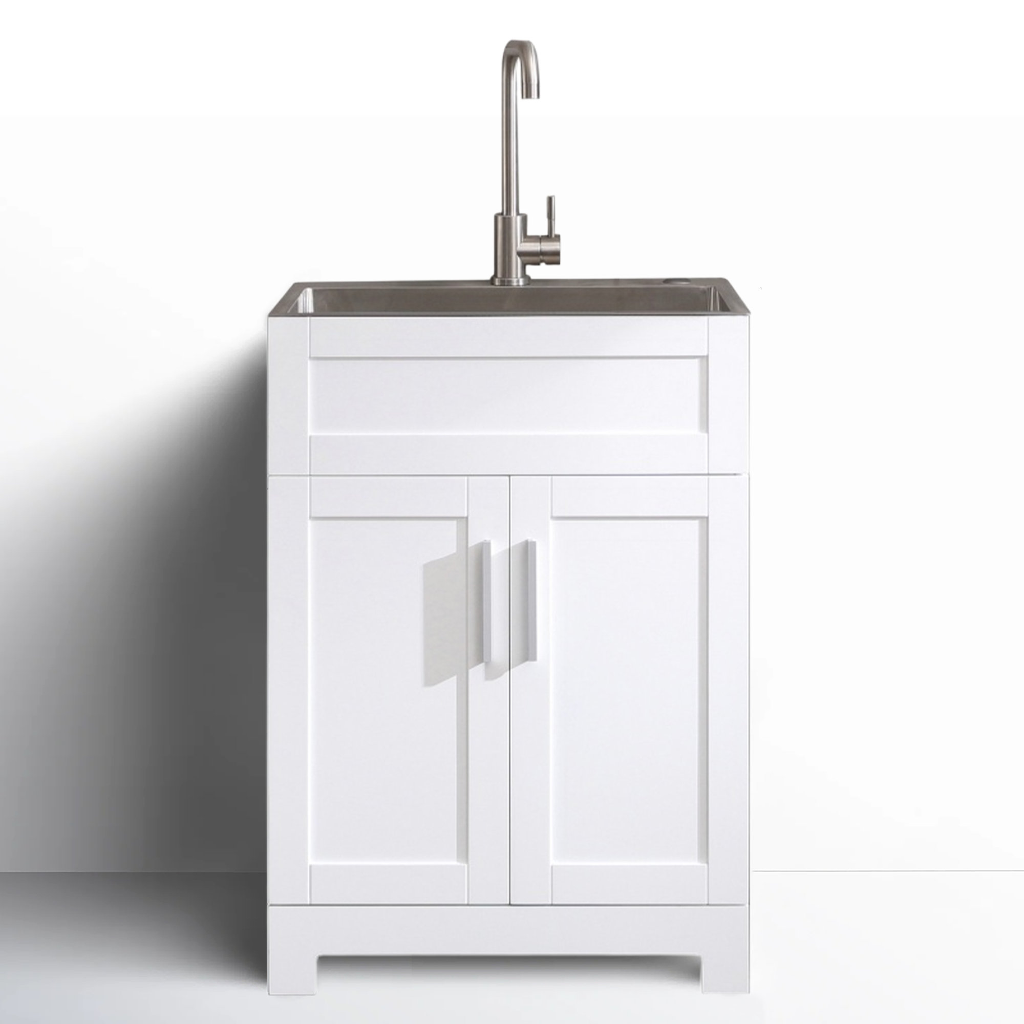 Ebern Designs Modern Freestanding Bathroom Sink Vanity Laundry Utility ...