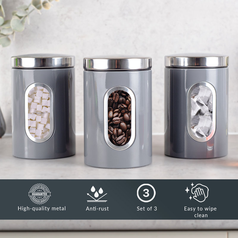 Innoteck Metal Jar - Set of 3 & Reviews | Wayfair.co.uk