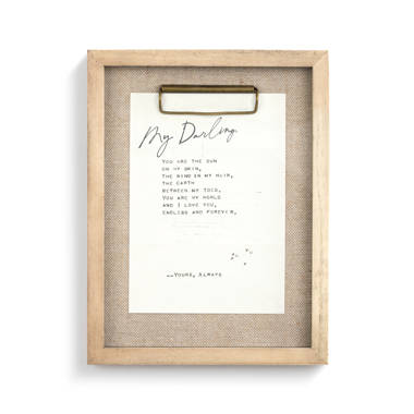 Gracie Oaks Solid Wood Text Wall Decor | Wayfair