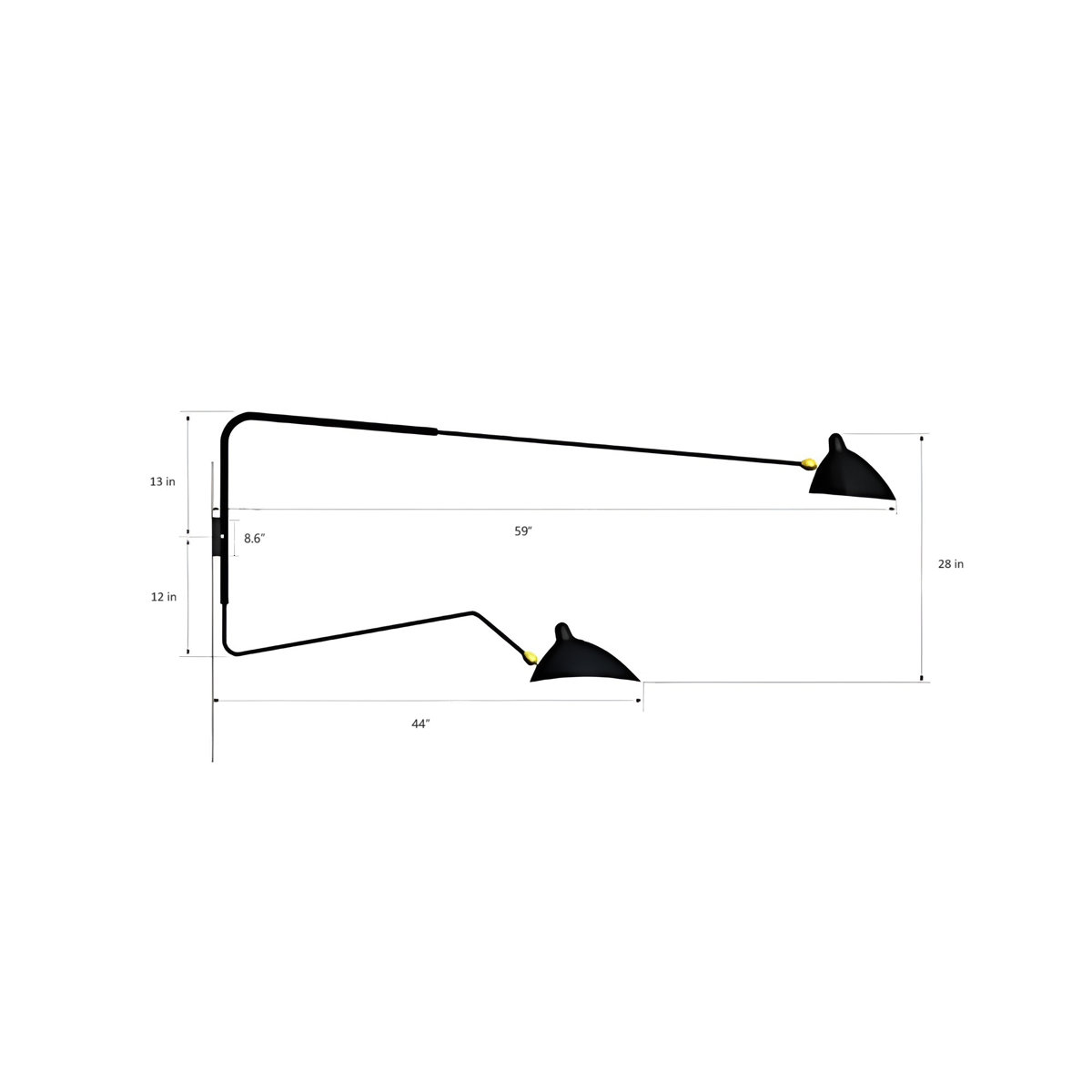 Latitude Run® Adelone Two Arms Rotating Swing Arm Sconce Wall Sconce ...