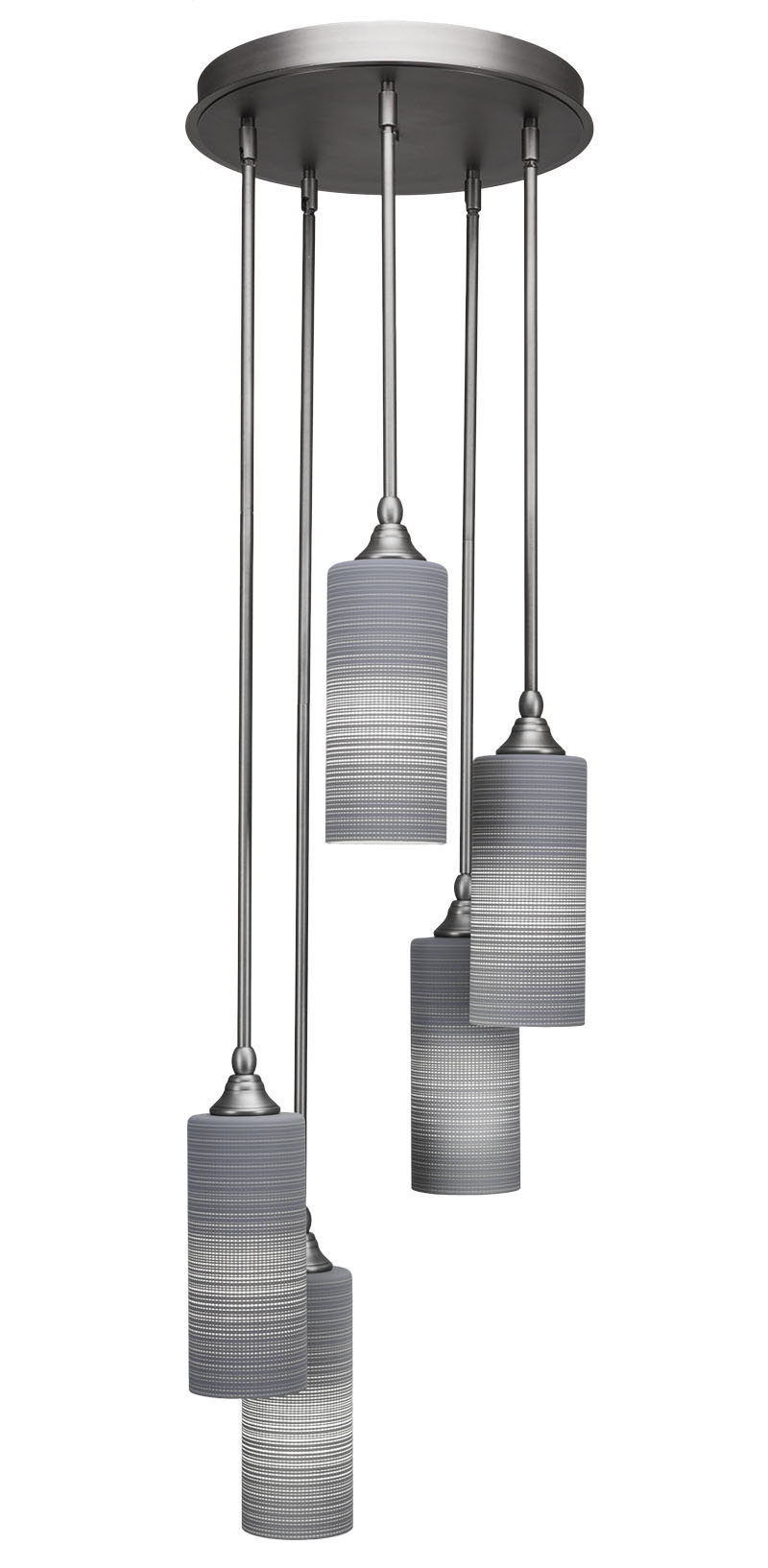 Ebern Designs Shamar 5 Light Stem Hung Cluster Pendalier Shown In ...