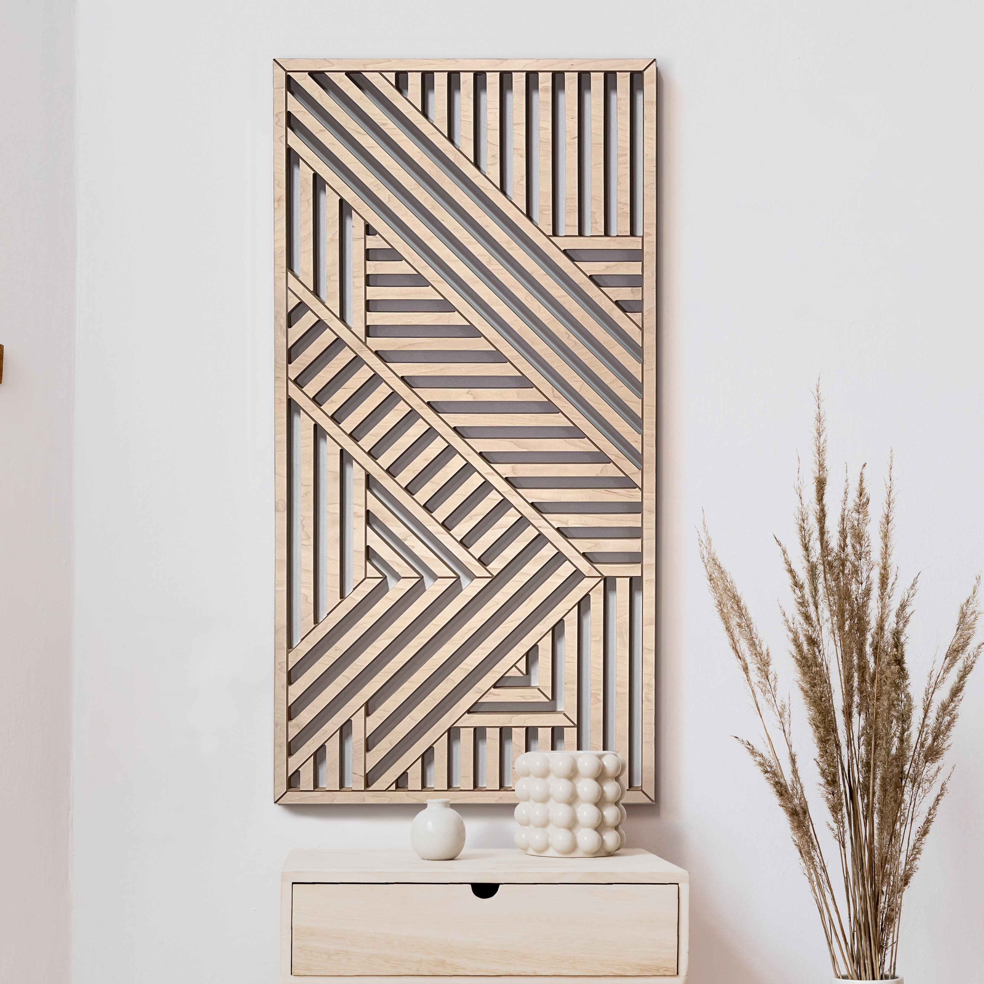 Other Furniture Geometric Cutouts Wood Wall Art | Wayfair