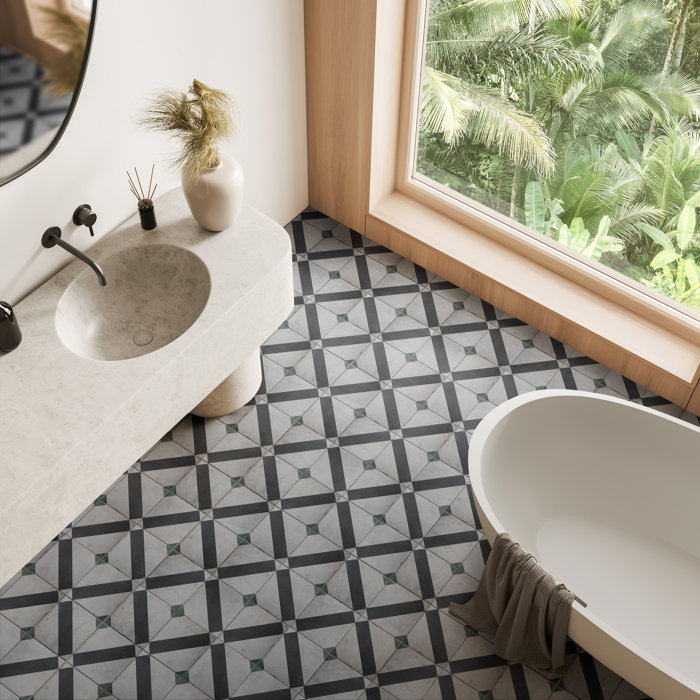 Merola Tile Renaissance Deco 8" x 8" Porcelain Wall & Floor Tile | Wayfair