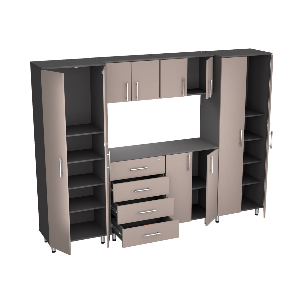 George Oliver Kaiyon 6 Piece Manufactured Wood Storage System | Wayfair