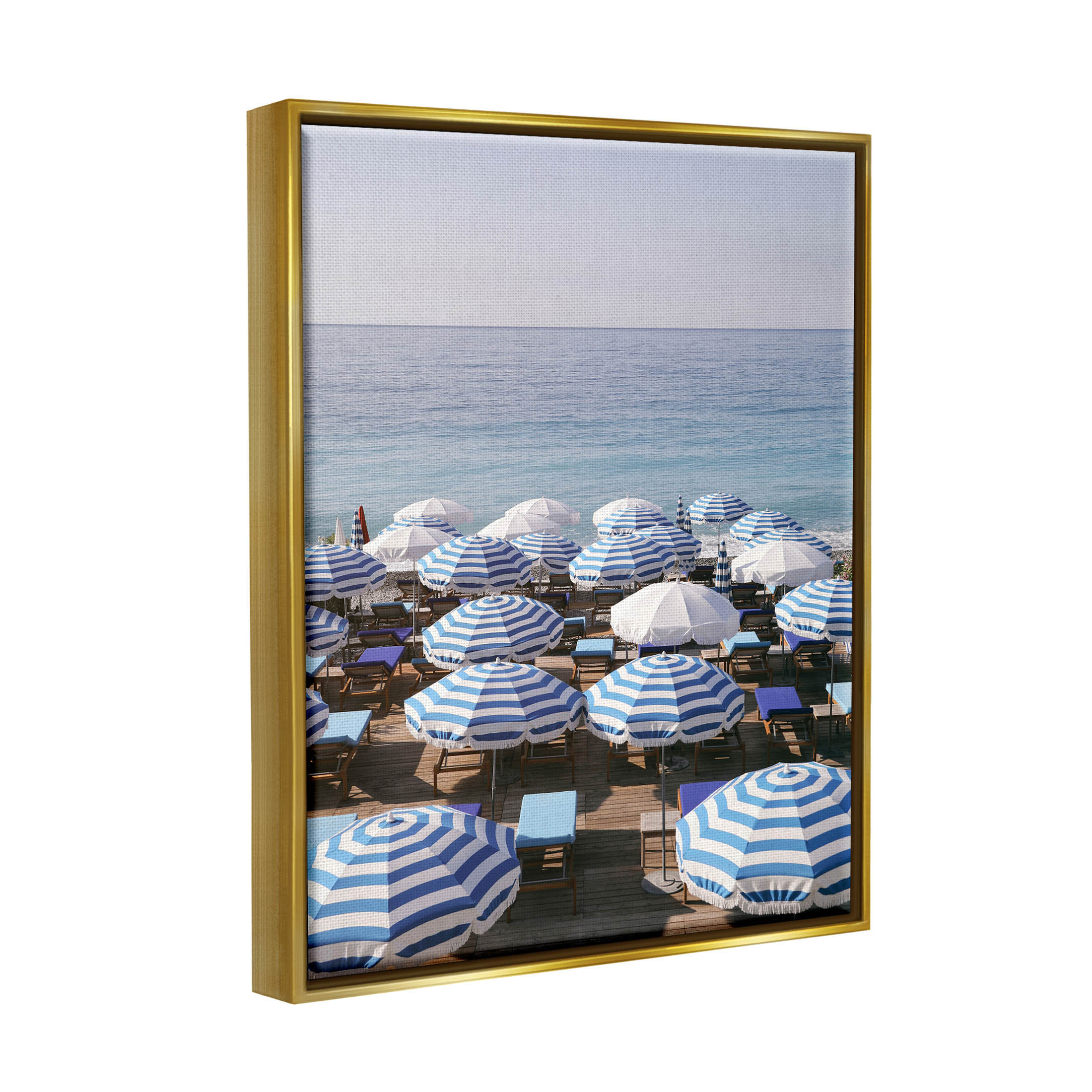 Dovecove Beach Umbrellas Clear Summer Sky by Carina Okula - Floater ...