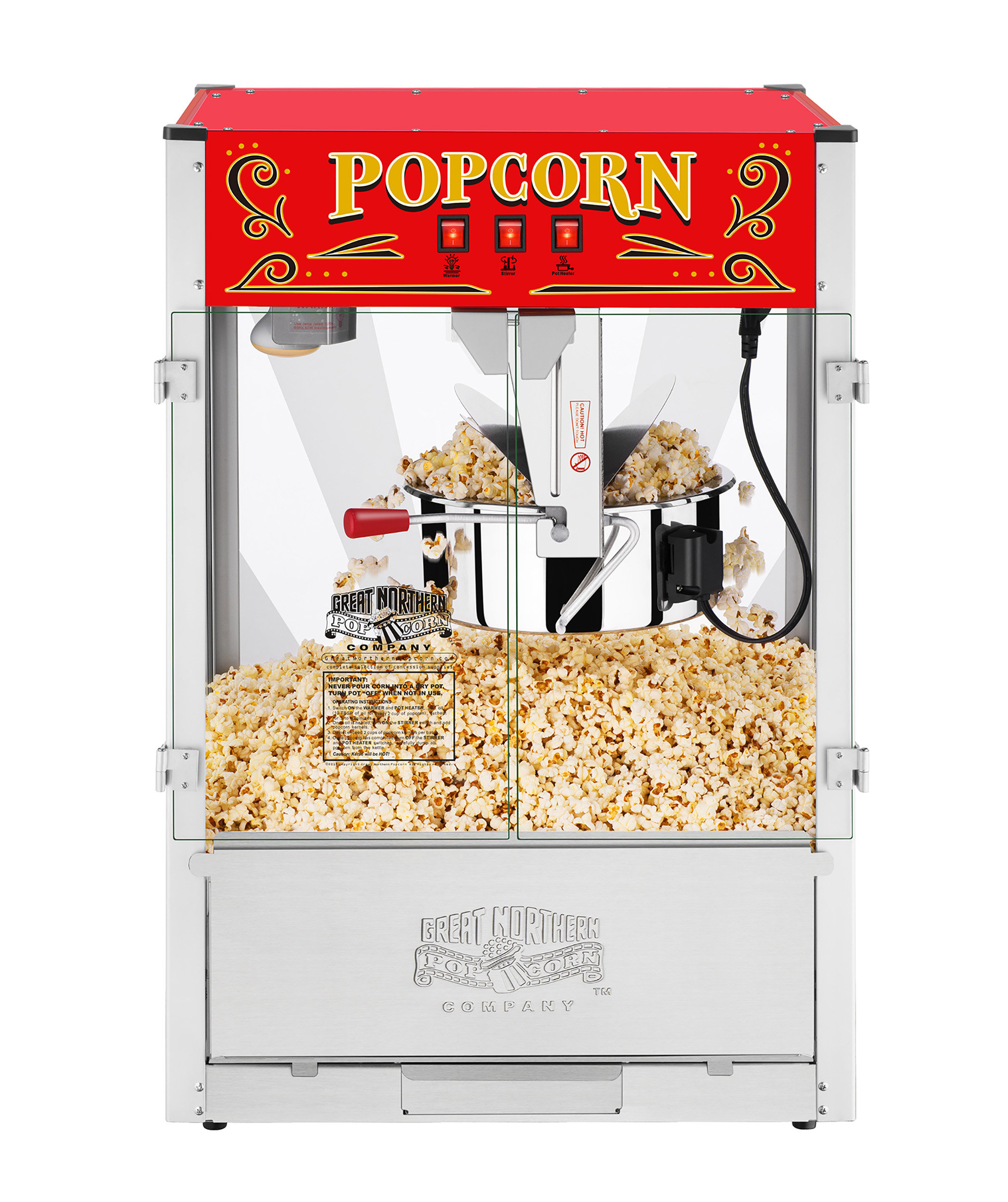 Great Northern Popcorn 16 oz. Midway Marvel Tabletop Popcorn Machine ...