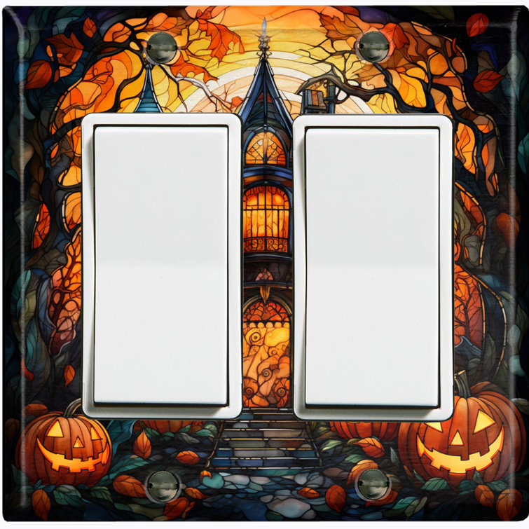 WorldAcc Metal Light Switch Plate Outlet Cover (Halloween Spooky ...