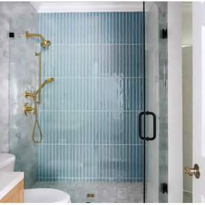 TileBar Morgana Polished Marble And Brass Mosaic | Perigold