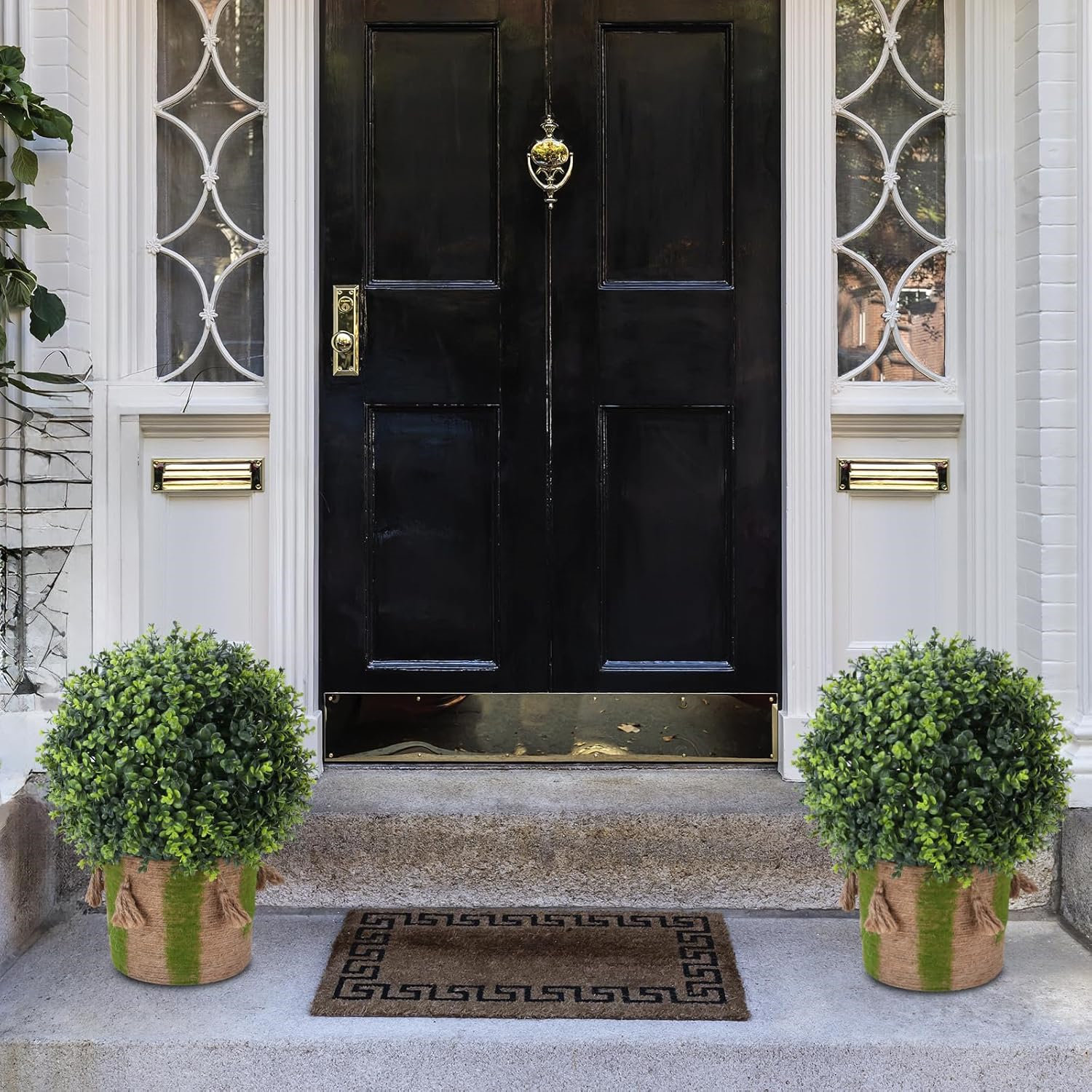 Wildon Home® 2 Pack Artificial Topiary Ball Trees,UV Resistant,Indoor ...